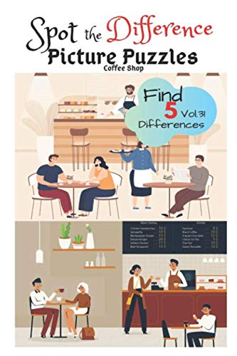 Spot the Difference Picture Puzzles "Coffee Shop" Find 5 Differences ...