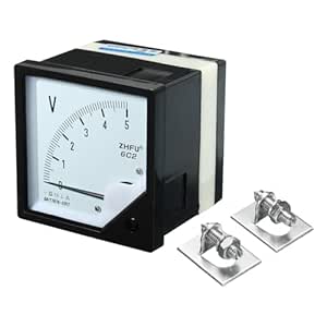 YOKIVE Analog Panel Voltmeter, 6C2 DC 0-5V Volt Meter Measuring Tool ...
