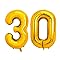 Amazon.com: PIGETALE 40 Inch Large 30 Balloon Numbers Gold Big Giant ...