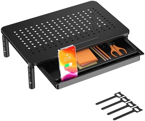 Amazon.com: UPGRAVITY Monitor Stand Riser with Drawer, 3 Height ...