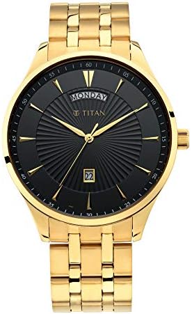 Titan Classique Slimline Quartz Analog with Date Anthracite Dial Black ...