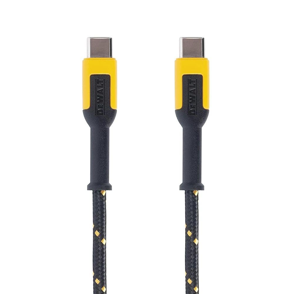DEWALT USB C Charging Cable — Reinforced Braided Cable for USB-C to USB ...