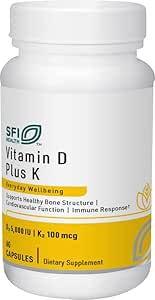 Amazon.com: Klaire Labs SFI Health Vitamin D Plus K - Bioavailable ...