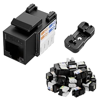 Amazon.com: Iwillink 10Gbps Cat6 Keystone Jack RJ45 Modular Ethernet ...