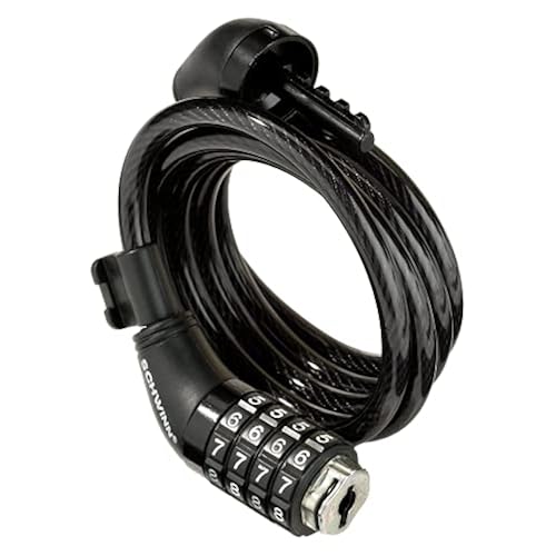 Snapklik.com : Schwinn Combination Bike Lock In Twisted Steel Cable