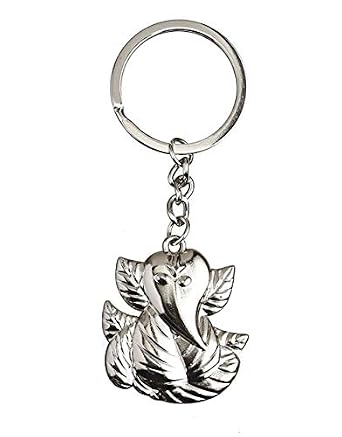 MJ Ragav FLord Ganapathi/Ganesha/Vinayaka Design Metal Key chain Silver ...