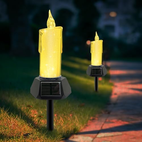BlcTec Solar Candles Outdoor Waterproof, Flickering Candles with IP65 ...