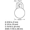 Master Lock 1514D Dial Combination Padlock, 1-7/8 in. Wide with 3/4 in ...
