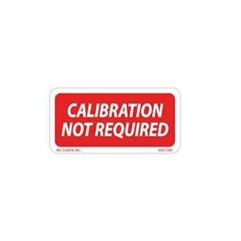 Amazon.com: Calibration Not Required Labels - 1 Inch x 2 Inch 1000 per ...