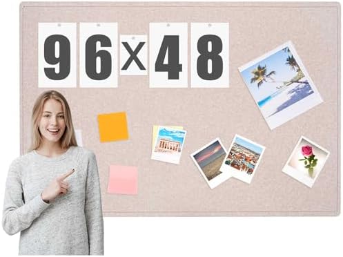 Amazon.com: SmoothNovelty Felt Extra Large Bulletin Board, 96 x 48 ...