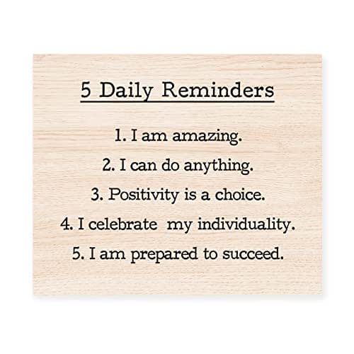 Amazon.com: 5 Daily Reminders- Motivational Quotes Wall Art Deocr ...