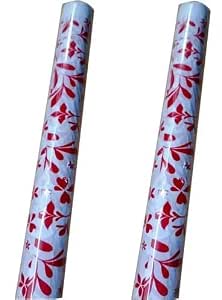 Hesch 9 Long Random Design Dastarkhan Roll for Food, Red On White ...