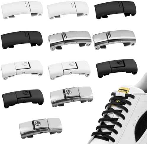 HavaCue 12 PCS Lock Laces Magnetic/Buckle, 3 Colors Buckle Shoe Laces ...