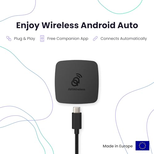 AAWireless - Wireless Android Auto Dongle - Connects automatically to Android Auto - Easy Plug ...