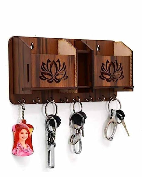 Crystal Smart Wooden Key Holder for Home Wall Stylish | Key Stand ...