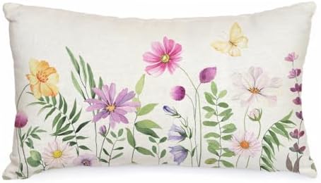 Amazon.com: AACORS Spring Pillow Cover 12x20 Inch Floral Decorations ...