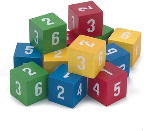 Amazon.com: EAI Education Wooden Number Cubes - Set of 12 : Office Products