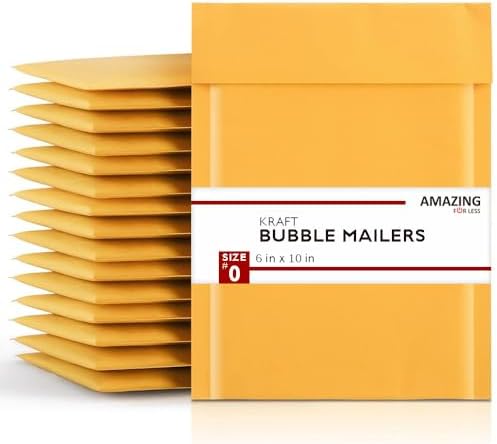 Amazon.com : Amazing for less (10pc) 6x9 Inch Kraft Padded Bubble ...