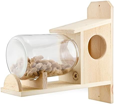 Amazon.com : Uncle Dunkels Backyard Squirrel Feeder (w/Gallon Glass Jar ...