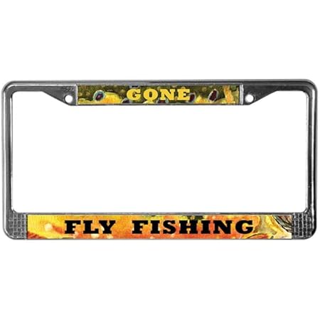 Amazon.com: CafePress Brook Trout Fly Fishing License Plate Frame ...