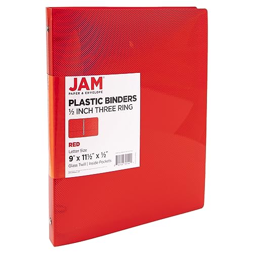 Snapklik.com : JAM PAPER Plastic 0.5 Inch Binder