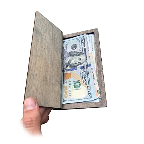 Amazon.com: Check Holder, Wooden Check Presenter, FREE ENGRAVING (gray ...