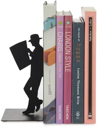 Amazon.com: Balvi 'The Reader' Bookend – Decorative Metal Book Holder ...