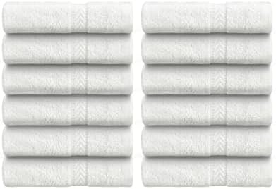 VINN DUNN® Hotel 100% Cotton Face Cloth, 12 Cotton Washcloths, Flannels ...