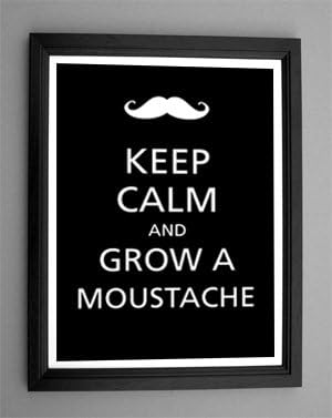 Artylicious keep Calm and grow a moustache A3 Poster Print : Amazon.co ...