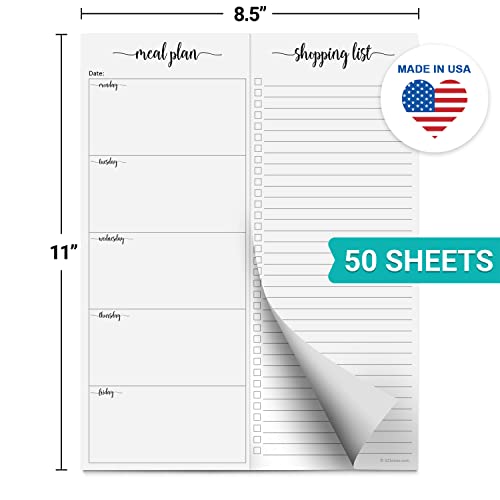 Snapklik.com : 321Done Meal Planning Notepad, 85x11, Made In USA, M-F ...