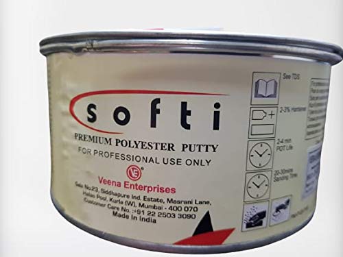 Softi Premium Polyester Putty (1KG) (with hardner) : Amazon.in ...