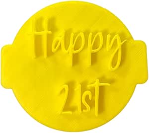 Amazon.com: The Cookie Cutter Hub Happy 21st Cursive Embosser No 138 ...