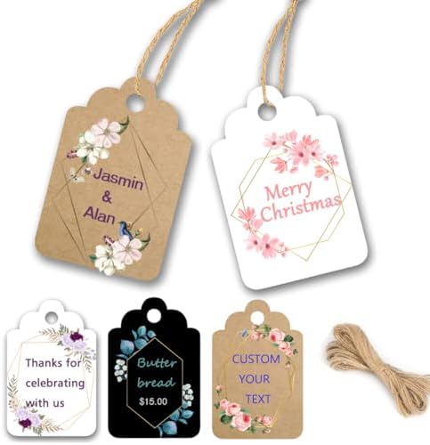 Custom Gift Tags with String, Personalized Tags for Favors, Customized ...