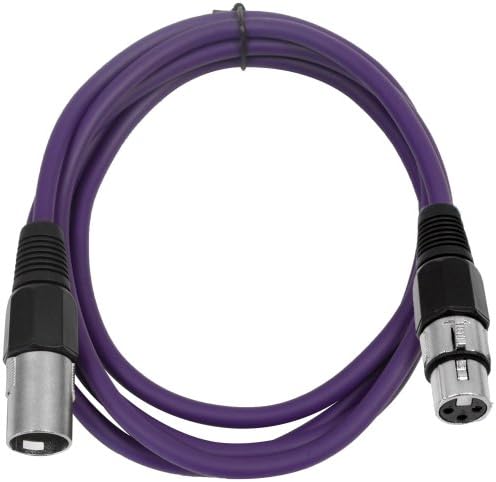 Amazon.com: SEISMIC AUDIO - SAXLX-6 - 6' Purple XLR Male to XLR Female ...