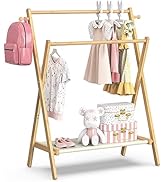 Amazon.com: BAMBOOHOMIE Kids Clothing Rack, Small Clothes Rack for ...