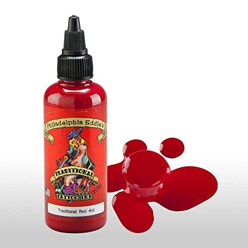 Amazon.com: Philadelphia Eddie's Tattoo Ink - Traditional Red 1 Oz ...