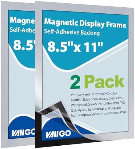 Amazon.com : VAIIGO 12Pack Acrylic Wall Sign Holder 8.5 x 11, Self ...