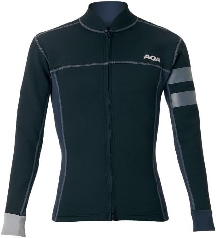 Amazon | AQA(エーキューエー) UV ウェットトップ ジップ ロング 2 メンズ ブラック×ブラック 3L KW-4406H | エーキューエー(AQA) | ウェットスーツ