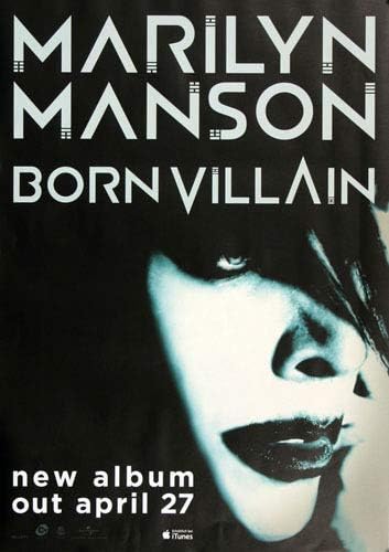 Amazon.com: Marilyn Manson Born Villain 2012 - original concert poster ...