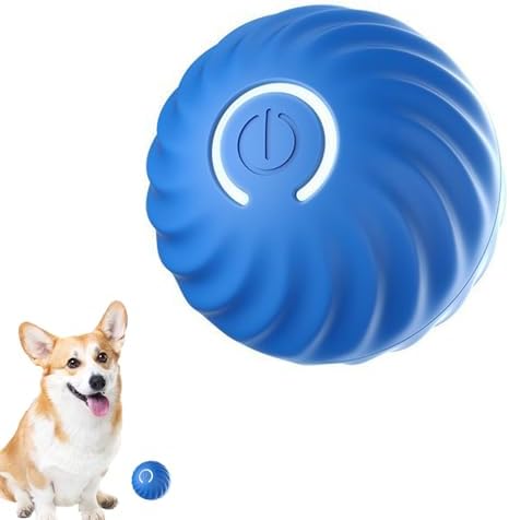 QuaHom Interactive Dog Ball Toys, USB Smart Self Moving Dog Ball with 2 Modes, Durable and Wear ...