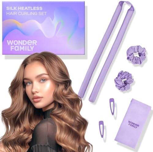 Amazon.com : Mulberry Silk Heatless Hair Curlers for Overnight Curls ...