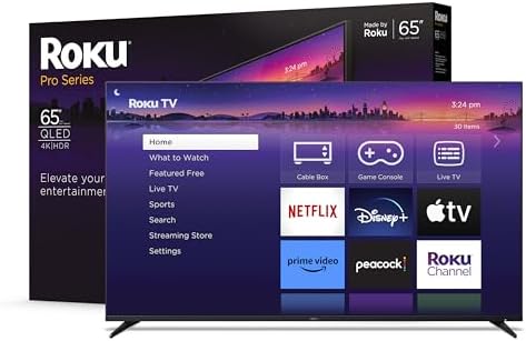 Amazon.com: Roku Smart TV – 65-Inch Pro Series 4K QLED RokuTV with ...