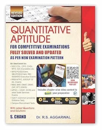 Buy Quantitative Aptitude for Competitive Examinations by Dr. R.S ...