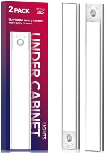 Under Cabinet Lights, 40 LED Rechargeable Battery Operated Motion ...