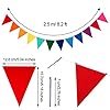 Outus 6 Sets Rainbow Pennant Banner Multicolor Felt Fabric Pennant ...