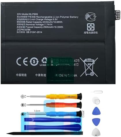 Amazon.com: Vvuilsty BLP899 Replacement Battery for OnePlus 10 PRO 5G 1 ...