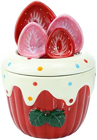 Amazon.com: Sizikato 4pcs Porcelain Measuring Spoons with Base ...