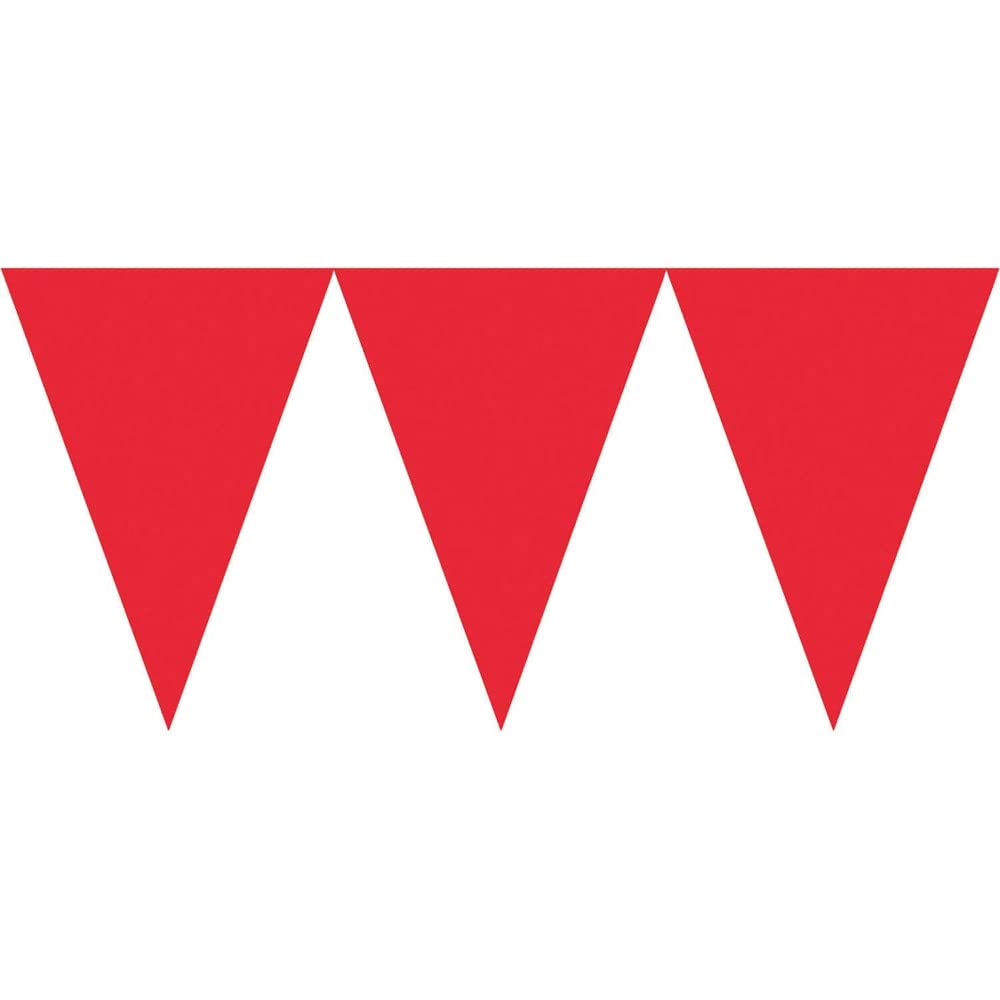 Amazon.com: Paper Pennant Banner | Apple Red | Party Decor : Home & Kitchen