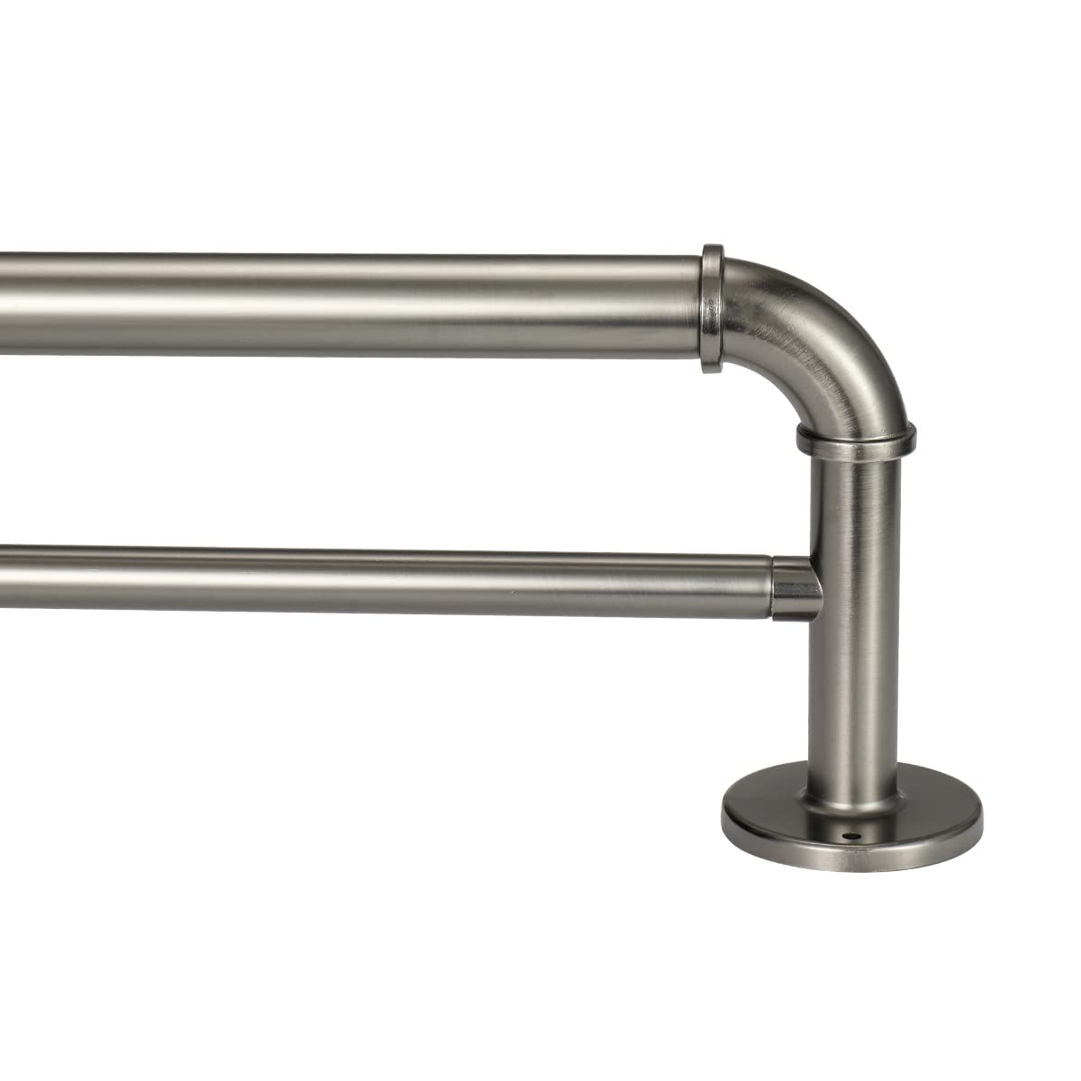 YunNephele Double Industrial Curtain Rods, Adjustable Iron Curtain Rod ...