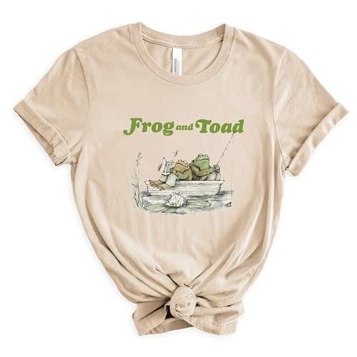 Amazon.com: Frog And Toad Shirt, Vintage Classic Book Cover Tee, Retro ...